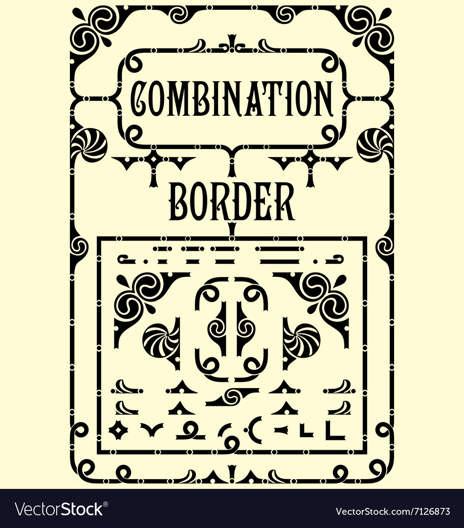 Combination border Royalty Free Vector Image - VectorStock