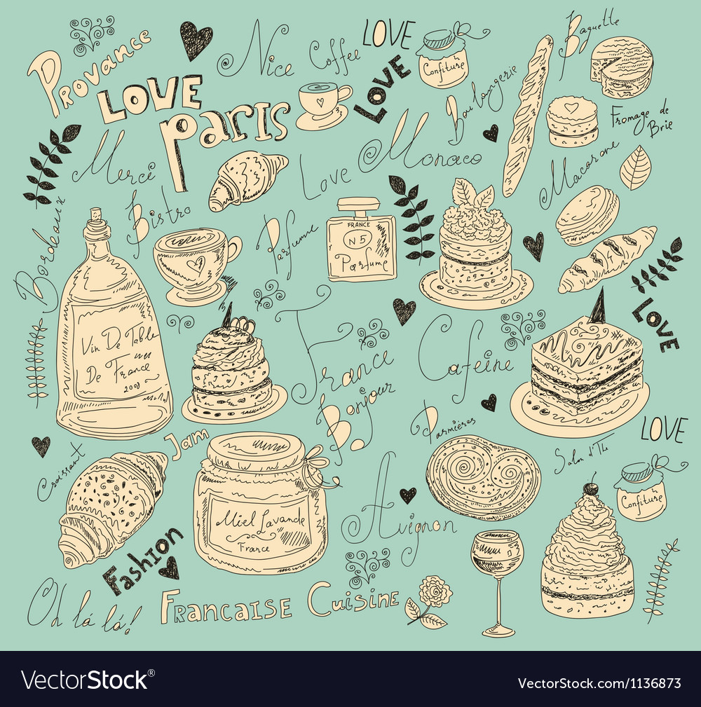 French icons Royalty Free Vector Image - VectorStock