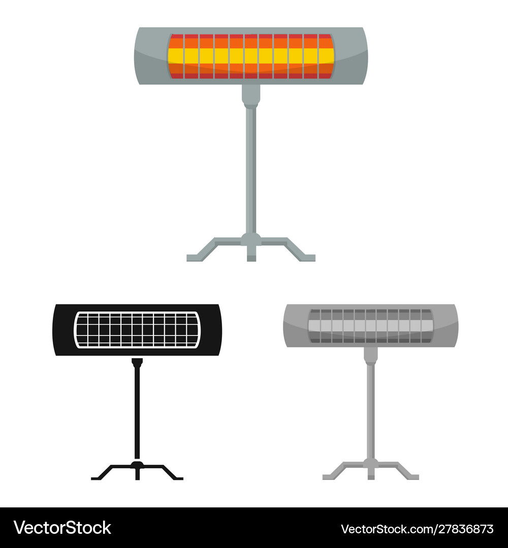 Heater and infrared symbol Royalty Free Vector Image