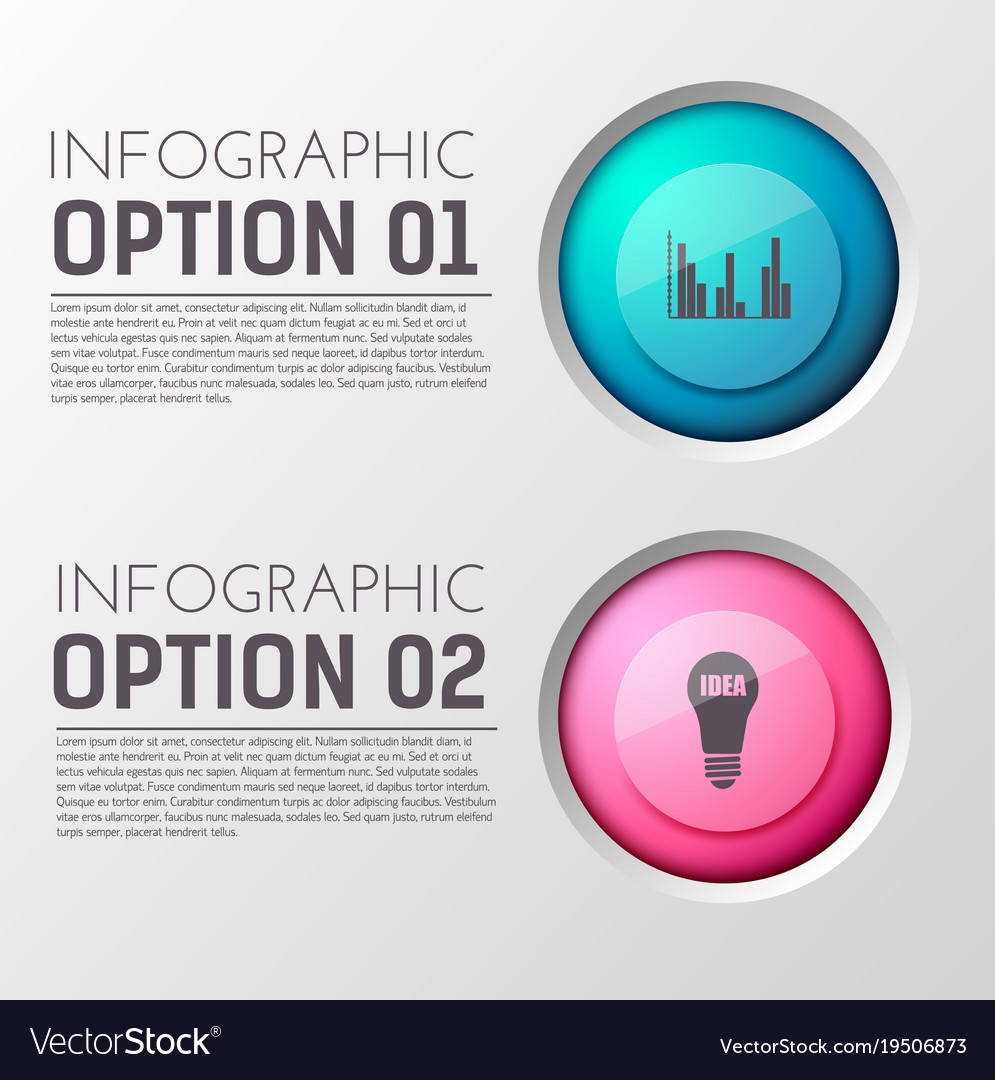 Infographic options creative background Royalty Free Vector