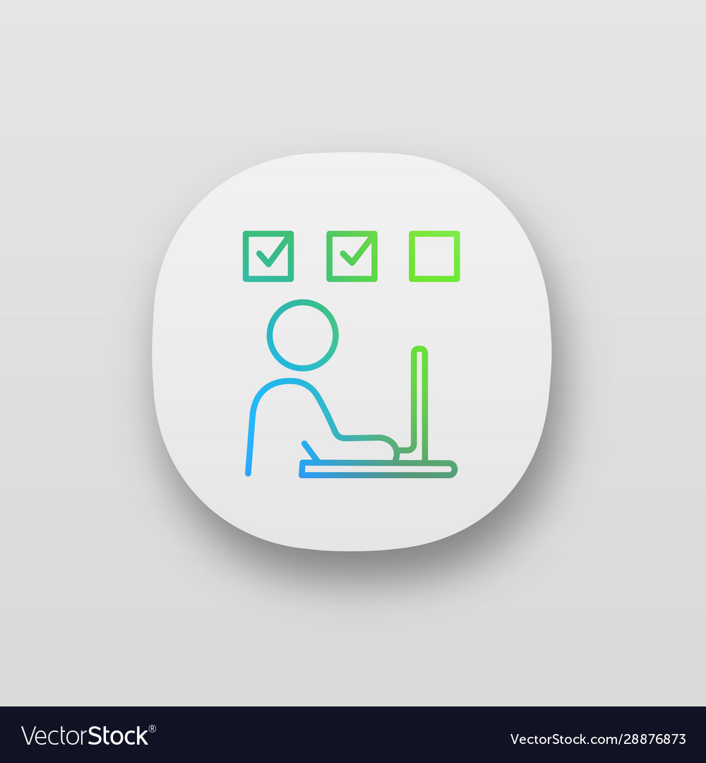 Interactive training app icon Royalty Free Vector Image
