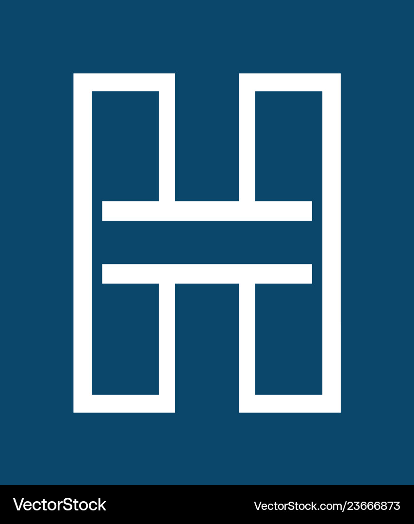 Letter h icon alphabet symbol Royalty Free Vector Image