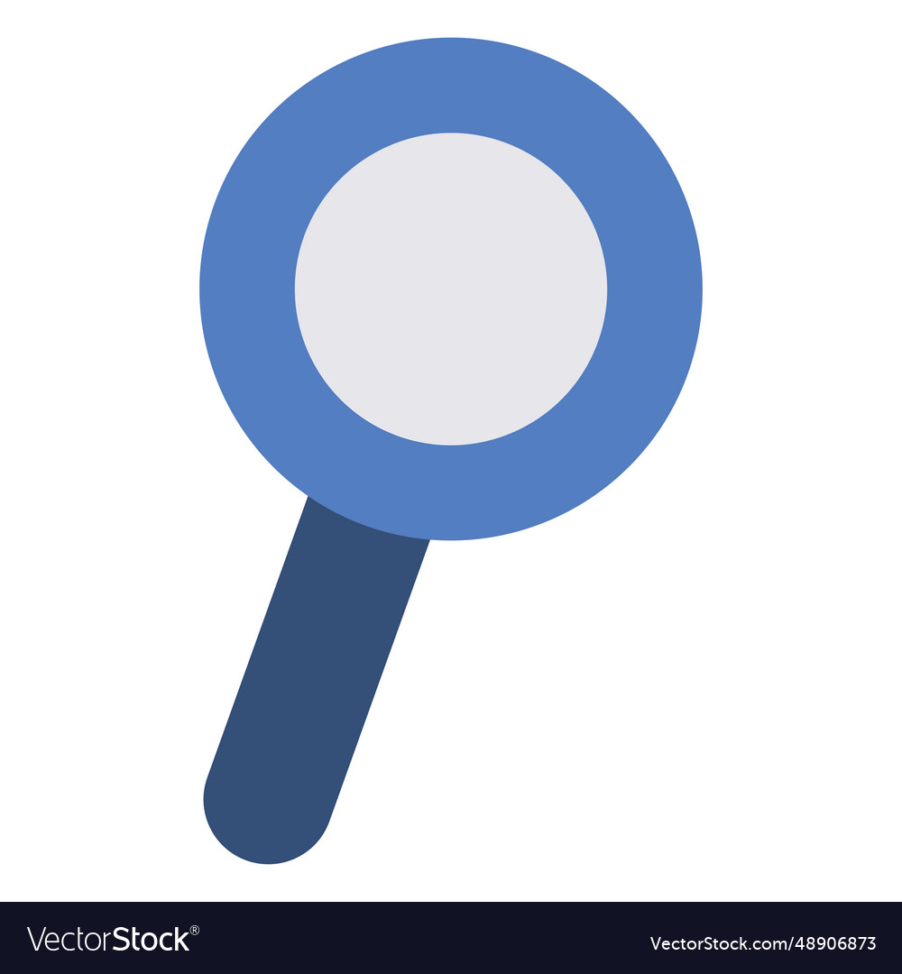 Magnifying Glass Flat Royalty Free Vector Image