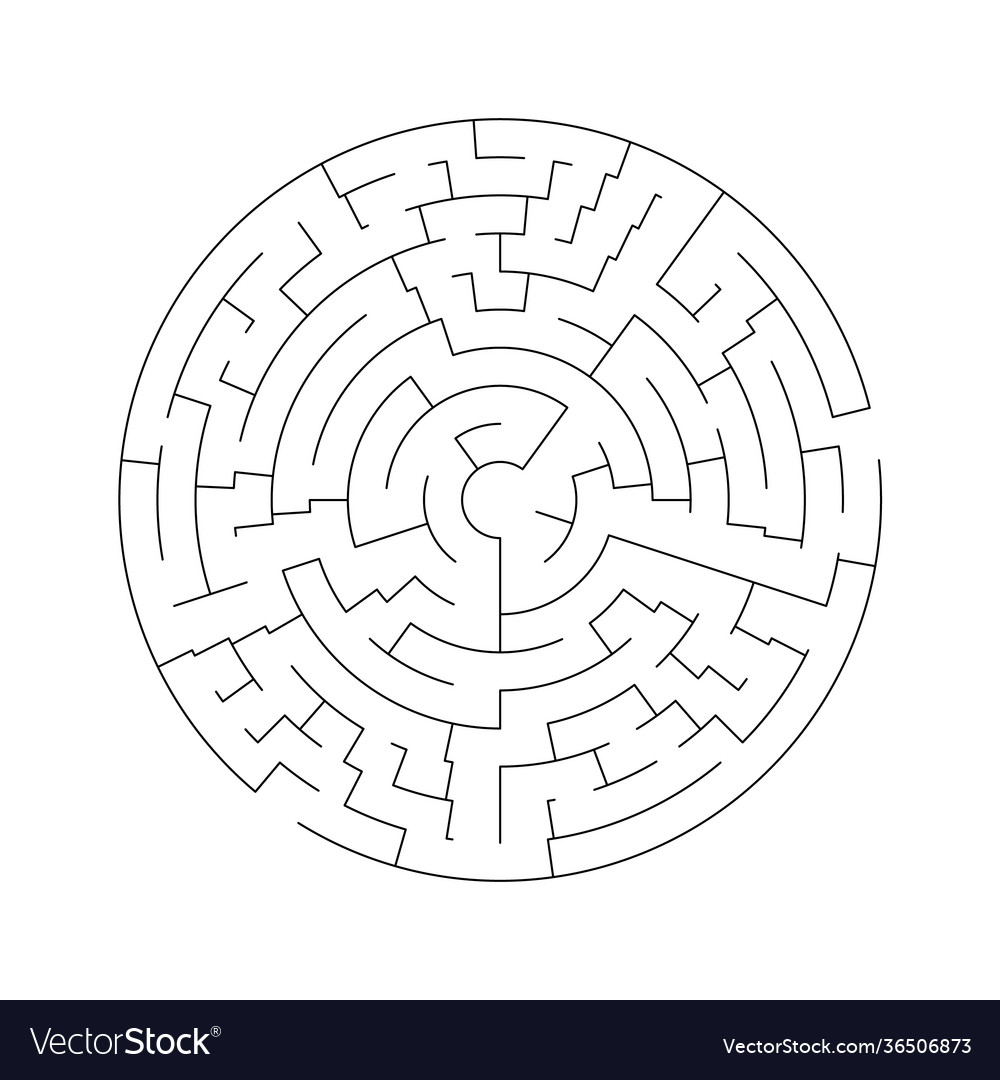 Maze or labyrinth geometric design idea making Vector Image
