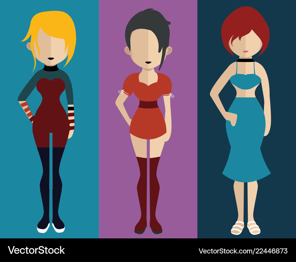 People avatar with full body and torso variations Vector Image