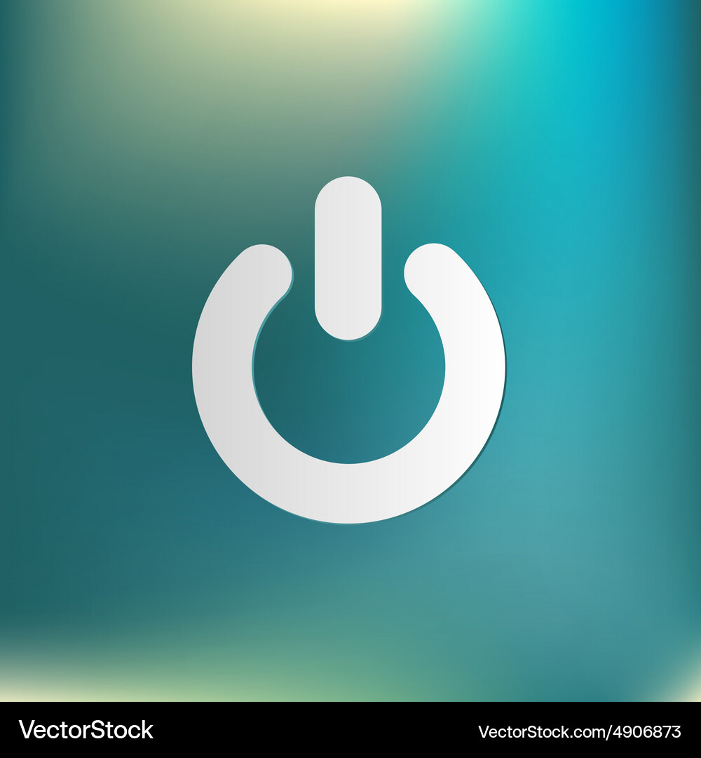 Power sign character on and off Royalty Free Vector Image