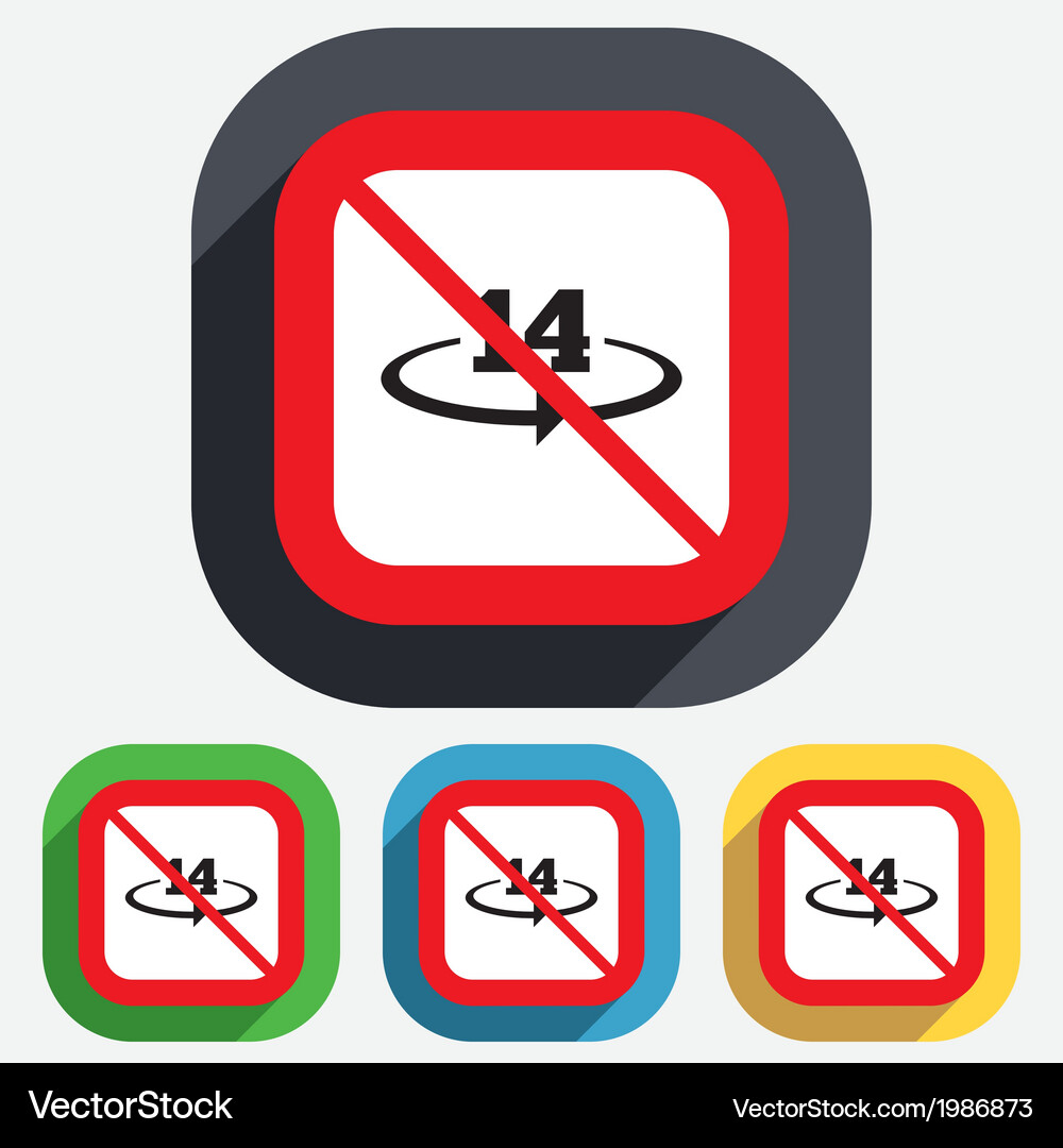 Return of goods within 14 days sign icon Vector Image