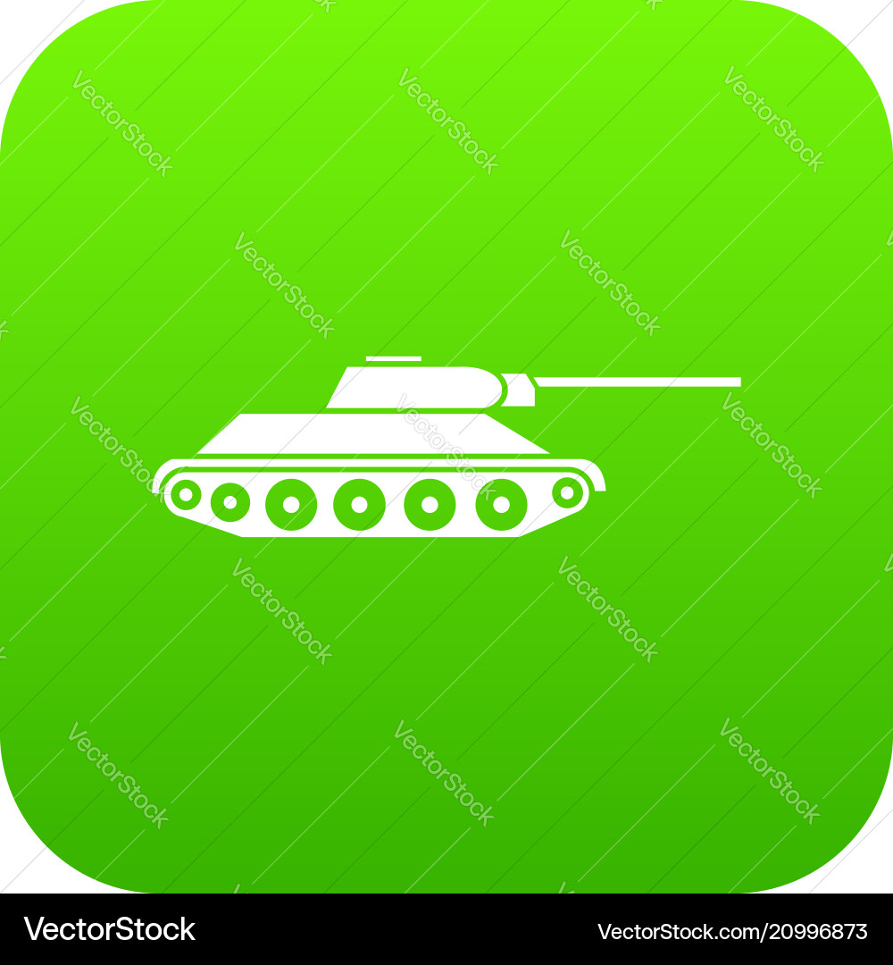Tank icon digital green Royalty Free Vector Image