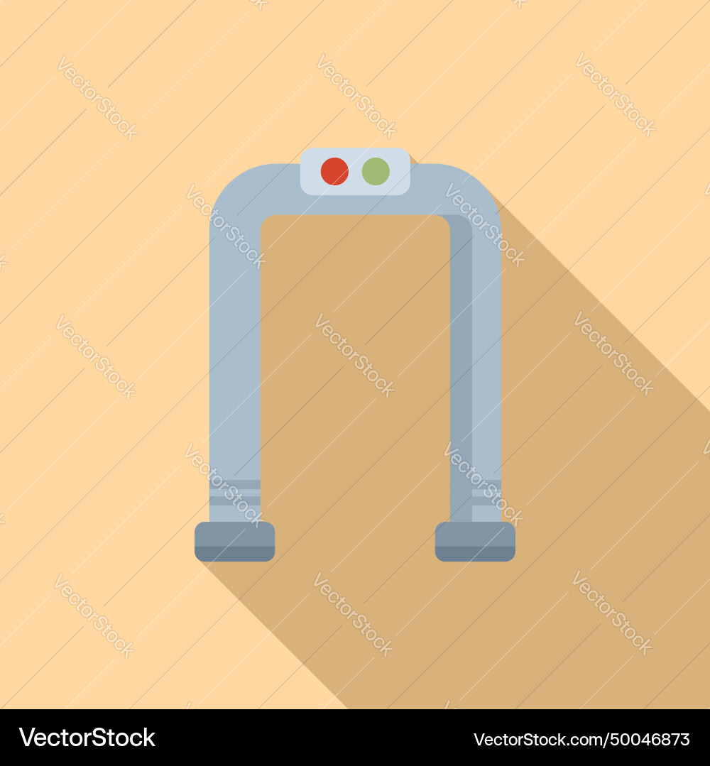 Terminal scanner icon flat airport seat Royalty Free Vector