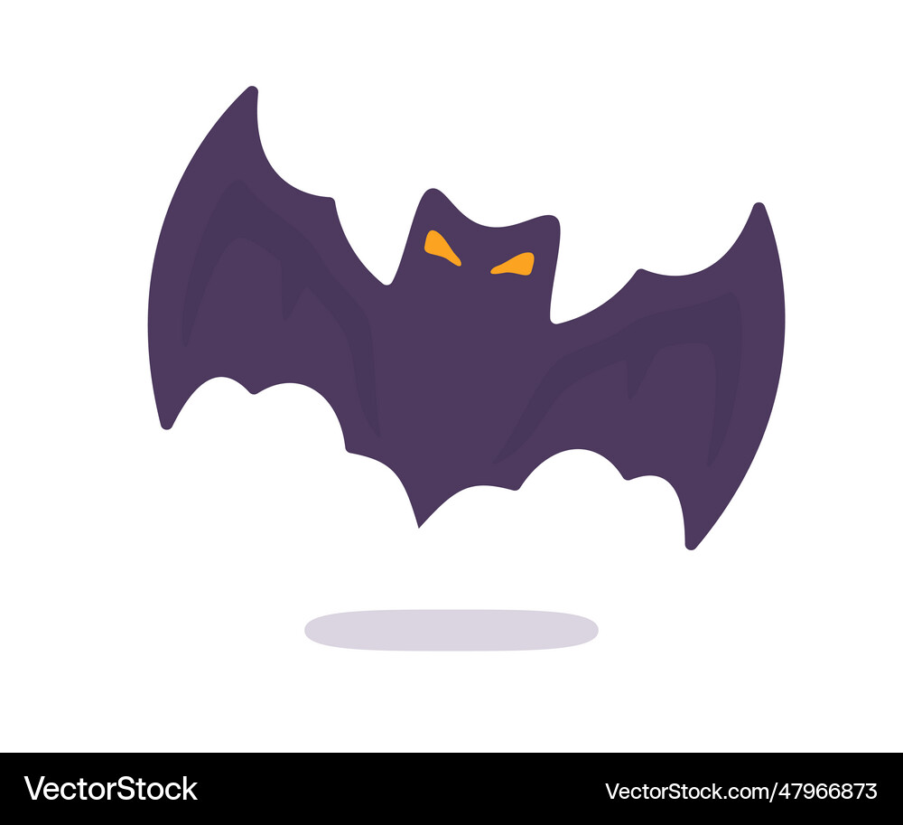 Vampire bat cartoon scary ghost bat blood Vector Image