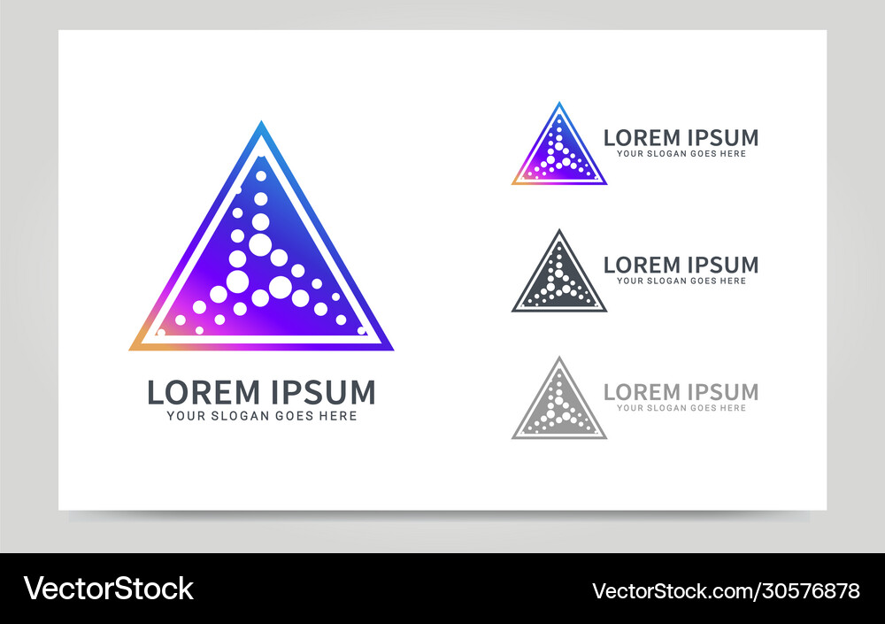 Abstract colorful digital technology symbol logo Vector Image