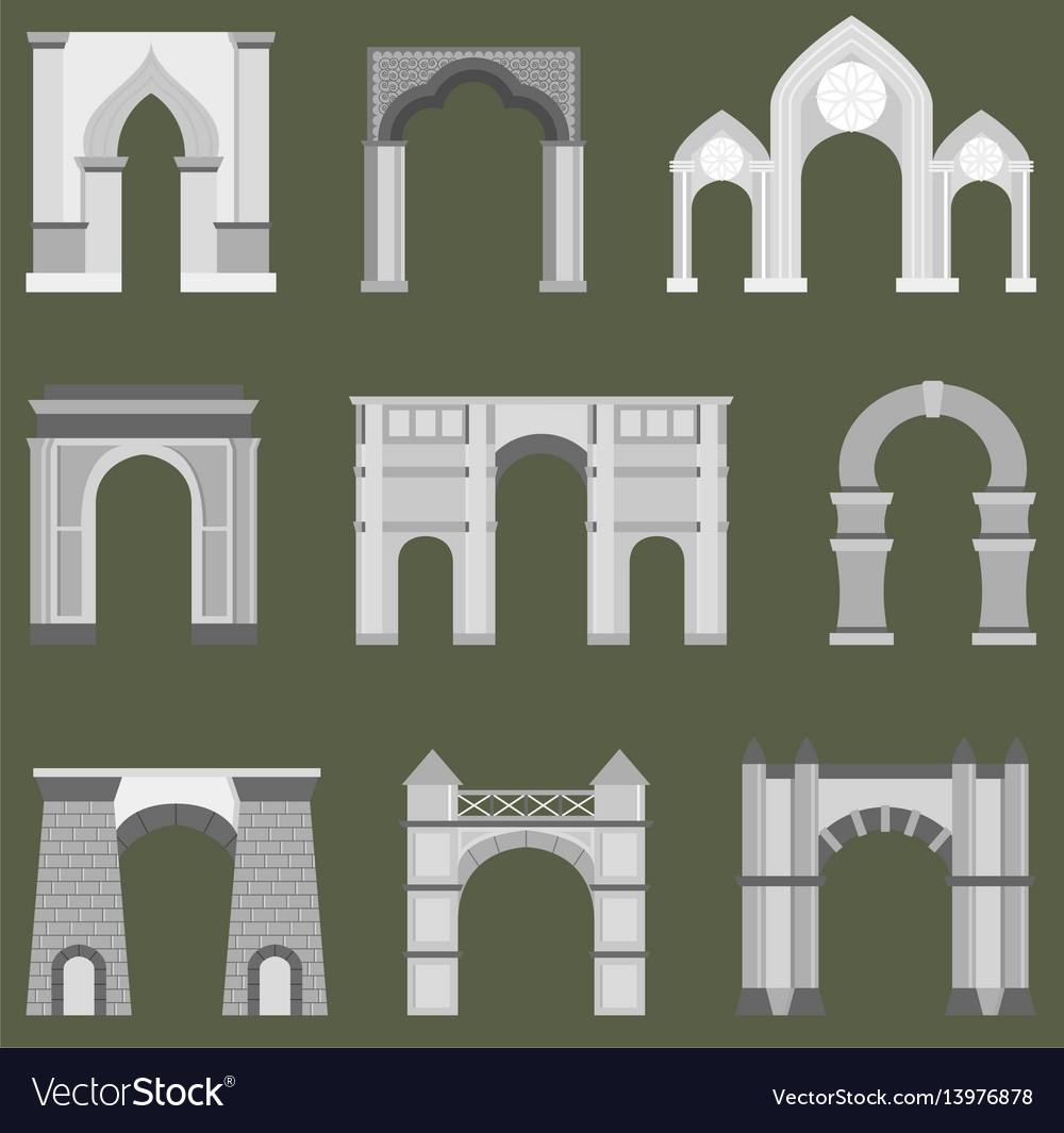 Arch construction Royalty Free Vector Image - VectorStock