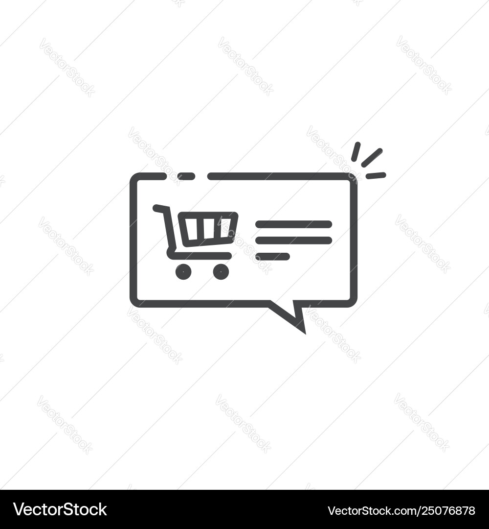 Ecommerce notification concept symbol line Vector Image