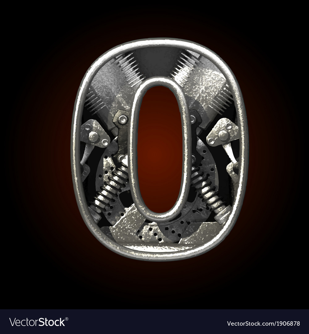 Figure 0 with engine inside Royalty Free Vector Image