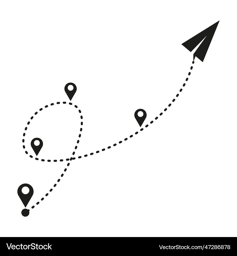 Paper plane icon sending message sign direct Vector Image