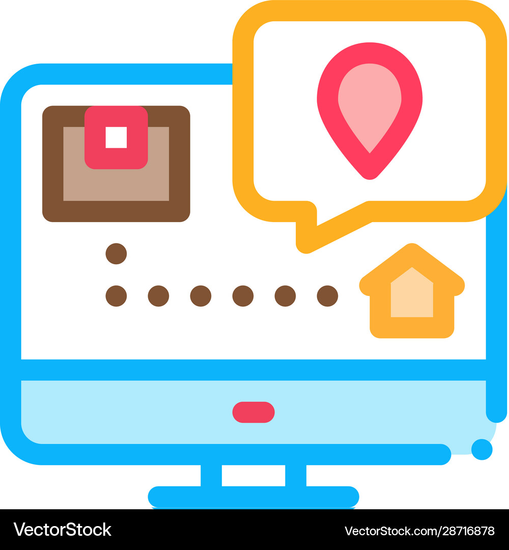 Parcel destination postal transportation company Vector Image