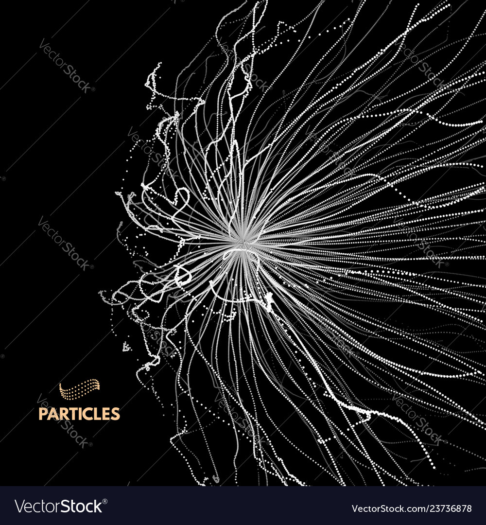 Science technology background array particles Vector Image