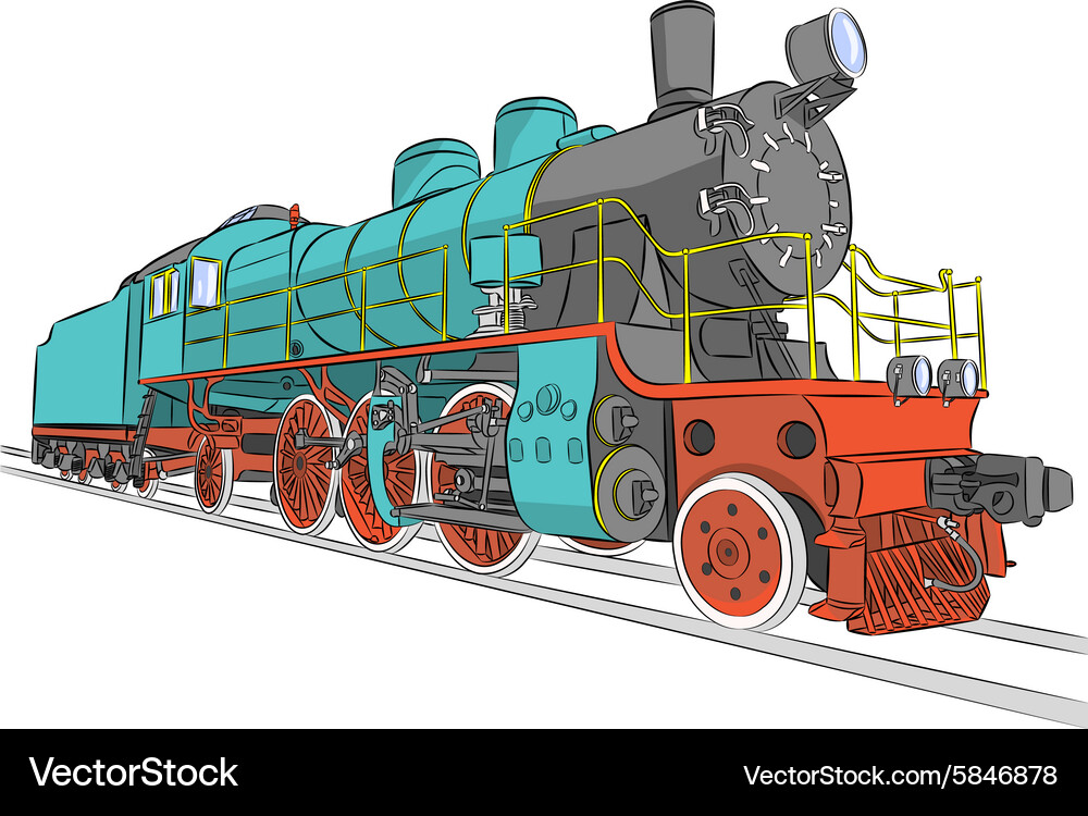 Steam locomotive Royalty Free Vector Image - VectorStock