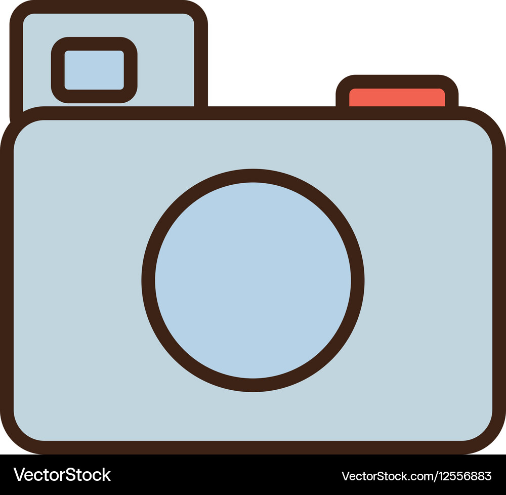 Cartoon photo camera picture image icon Royalty Free Vector