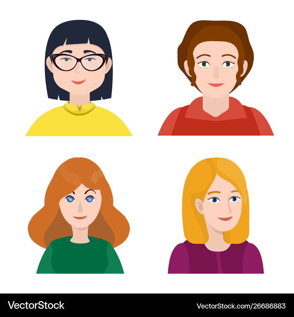 Design people and avatar logo set Royalty Free Vector Image
