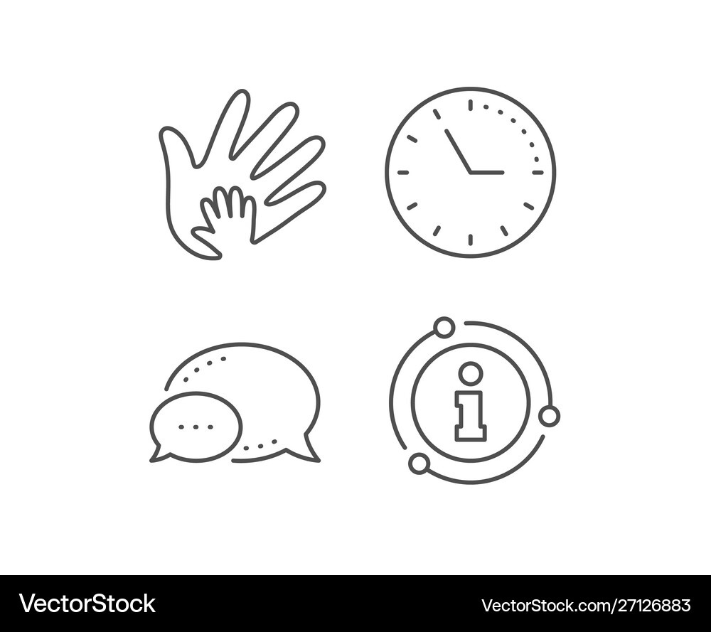 Hand line icon social responsibility sign Vector Image
