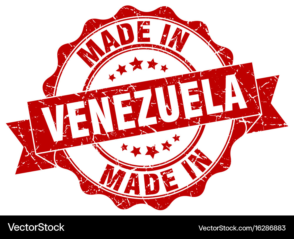 Made in venezuela round seal Royalty Free Vector Image