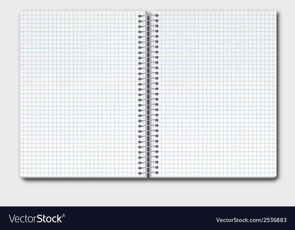 Open notebook copy Royalty Free Vector Image - VectorStock