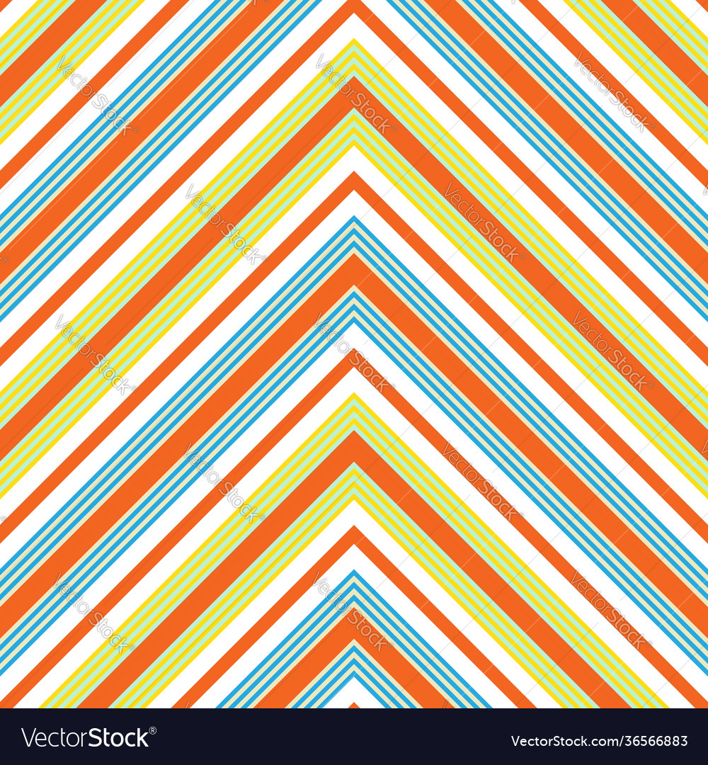 Rainbow chevron diagonal stripes seamless pattern Vector Image