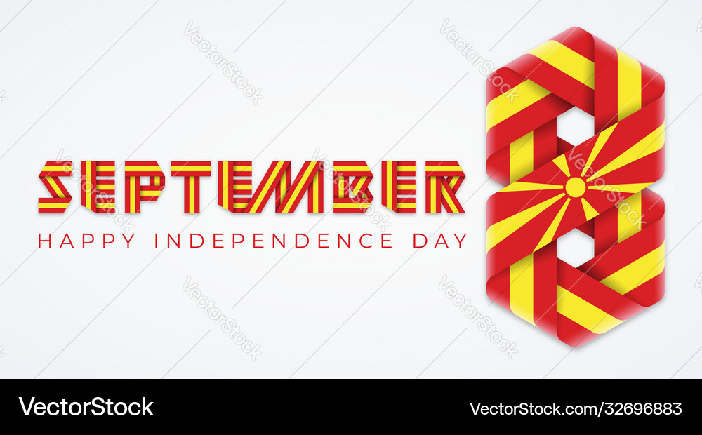 September 8 north macedonia independence day Vector Image
