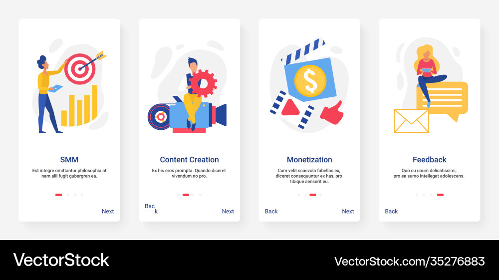 Social media marketing smm target creative Vector Image