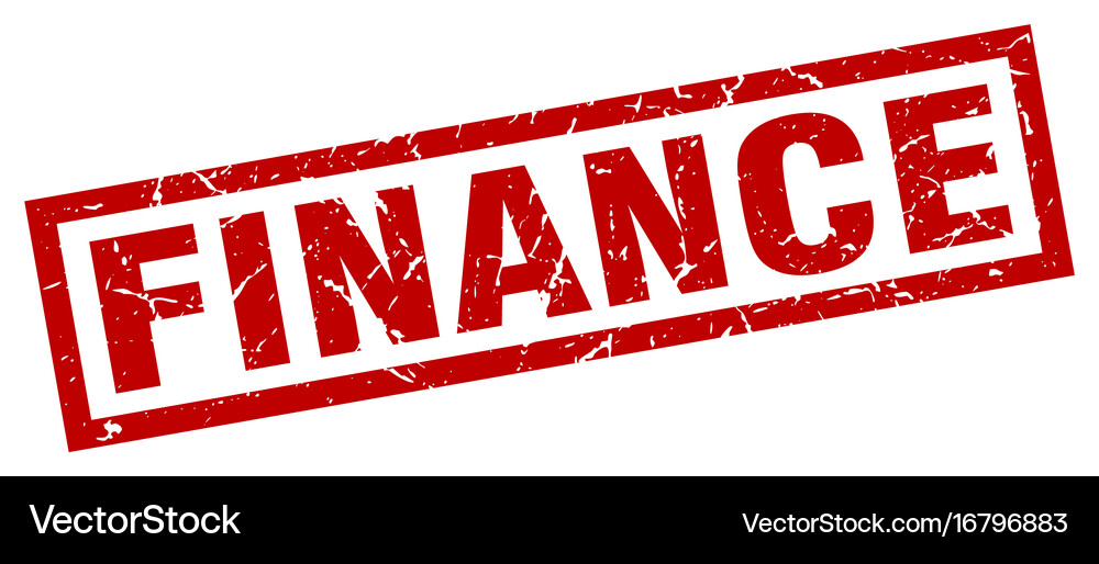 Square grunge red finance stamp Royalty Free Vector Image