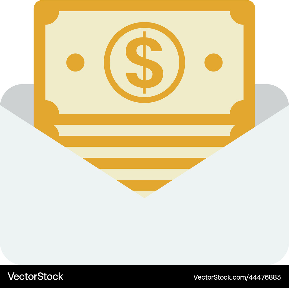 Wallet and money in minimal style Royalty Free Vector Image