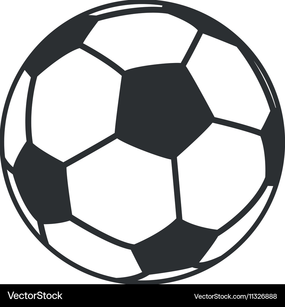 Balloon soccer isolated icon Royalty Free Vector Image