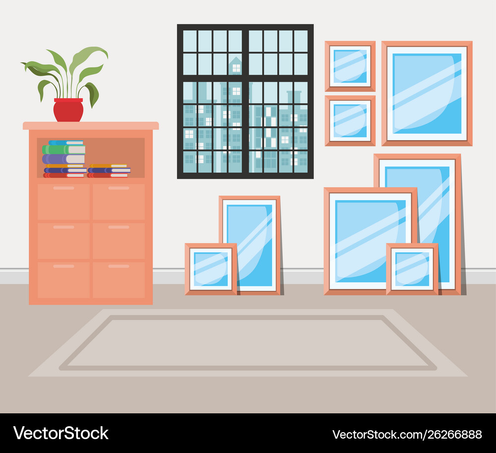 Beautiful house corridor place scene Royalty Free Vector