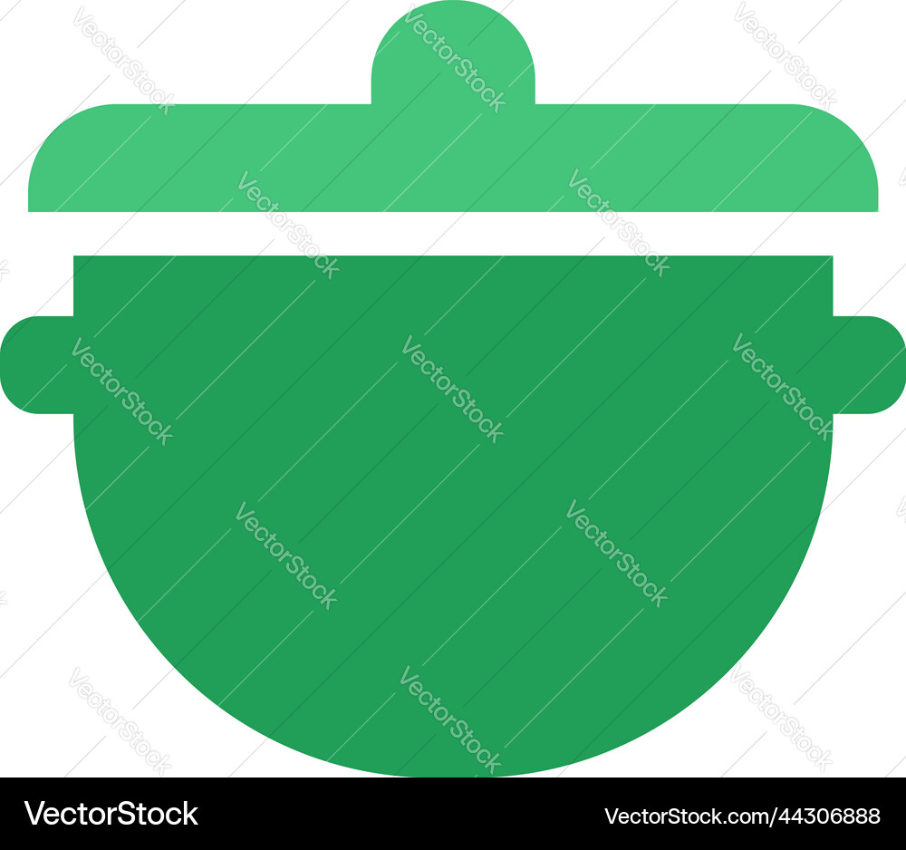 Cooking pot with lid on a white background Vector Image