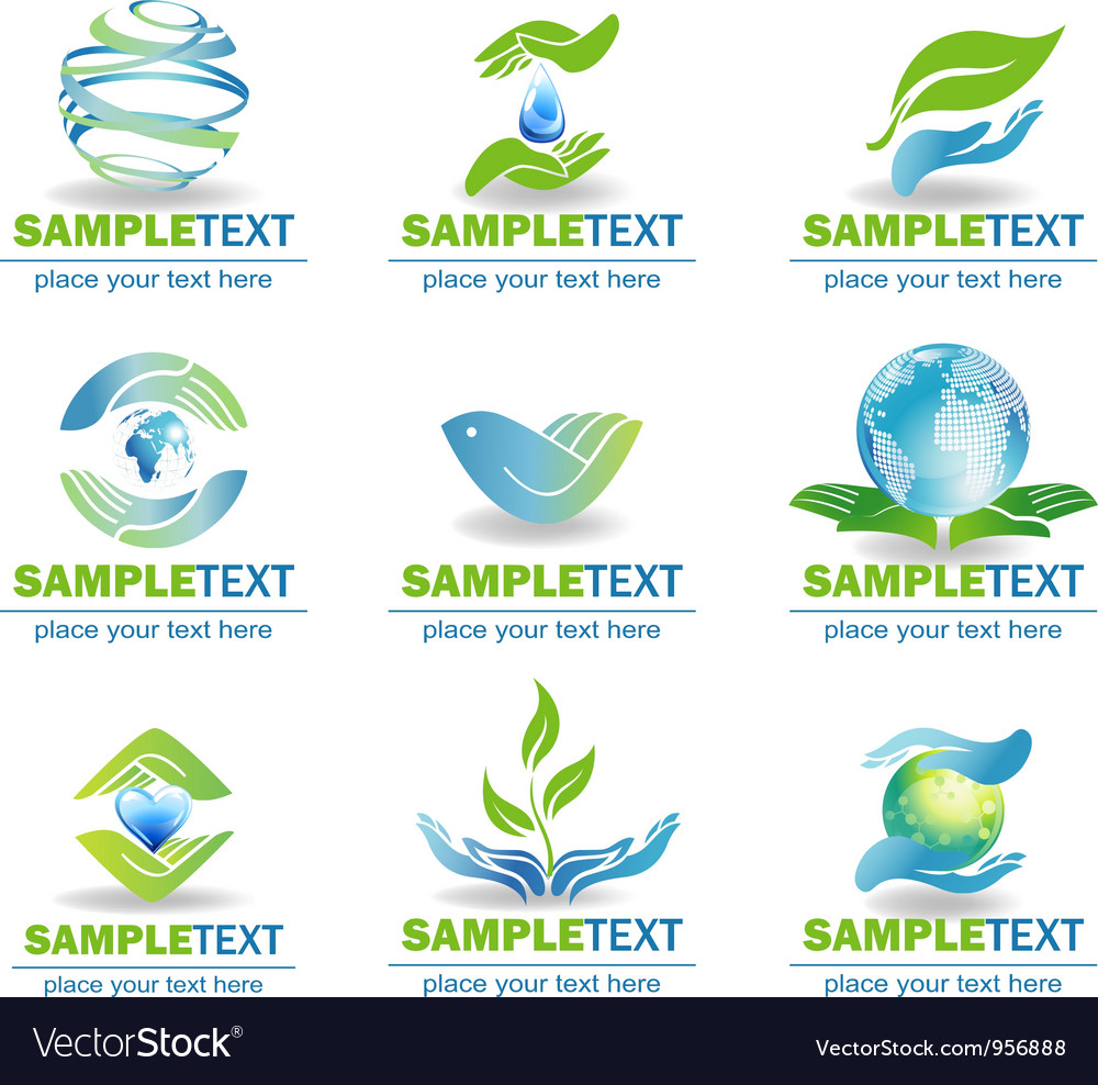 Eco design elements Royalty Free Vector Image - VectorStock