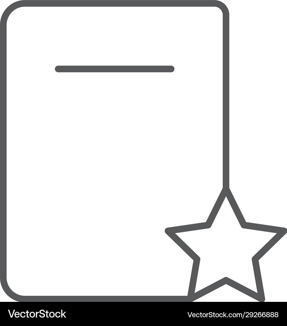 Favorite book icon isolated on white background Vector Image