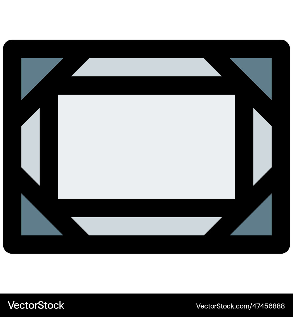 Glass photo frame with decorative border Vector Image