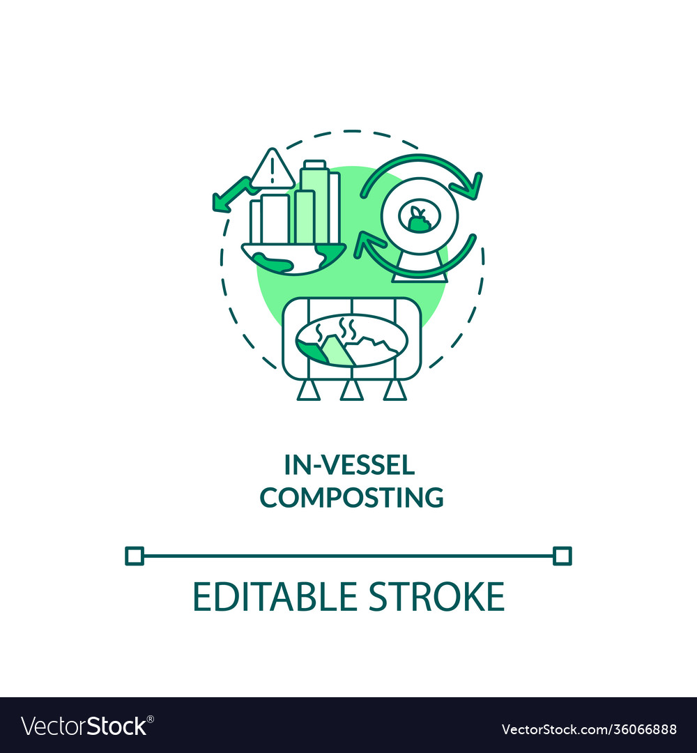 In-vessel composting concept icon Royalty Free Vector Image In-vessel composting concept icon Royalty Free Vector Image