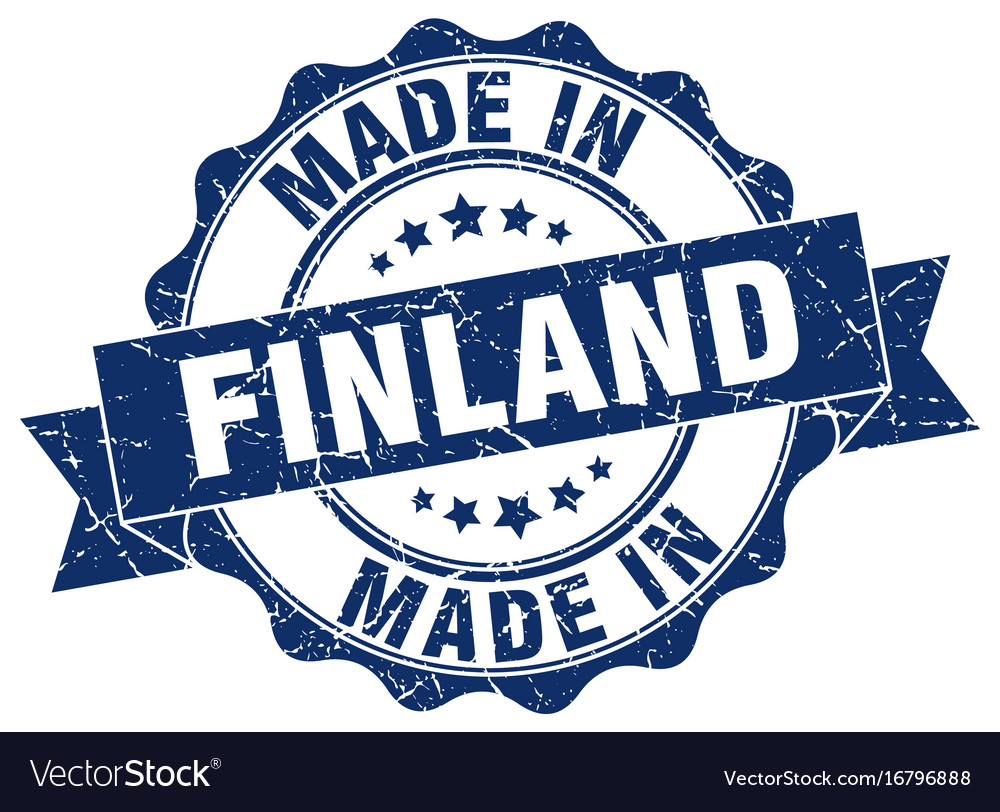 Made in finland round seal Royalty Free Vector Image