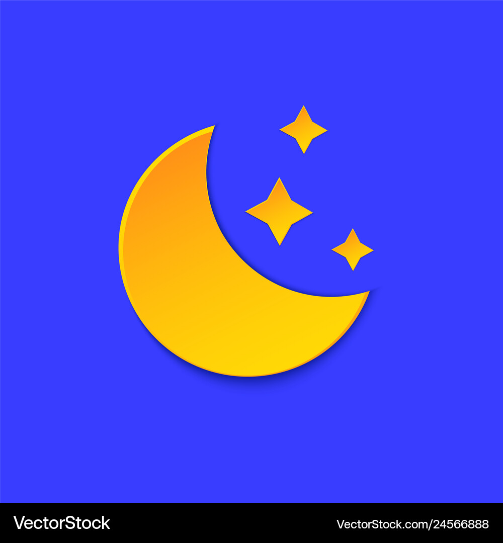 Moon weather forecast info icon yellow night Vector Image