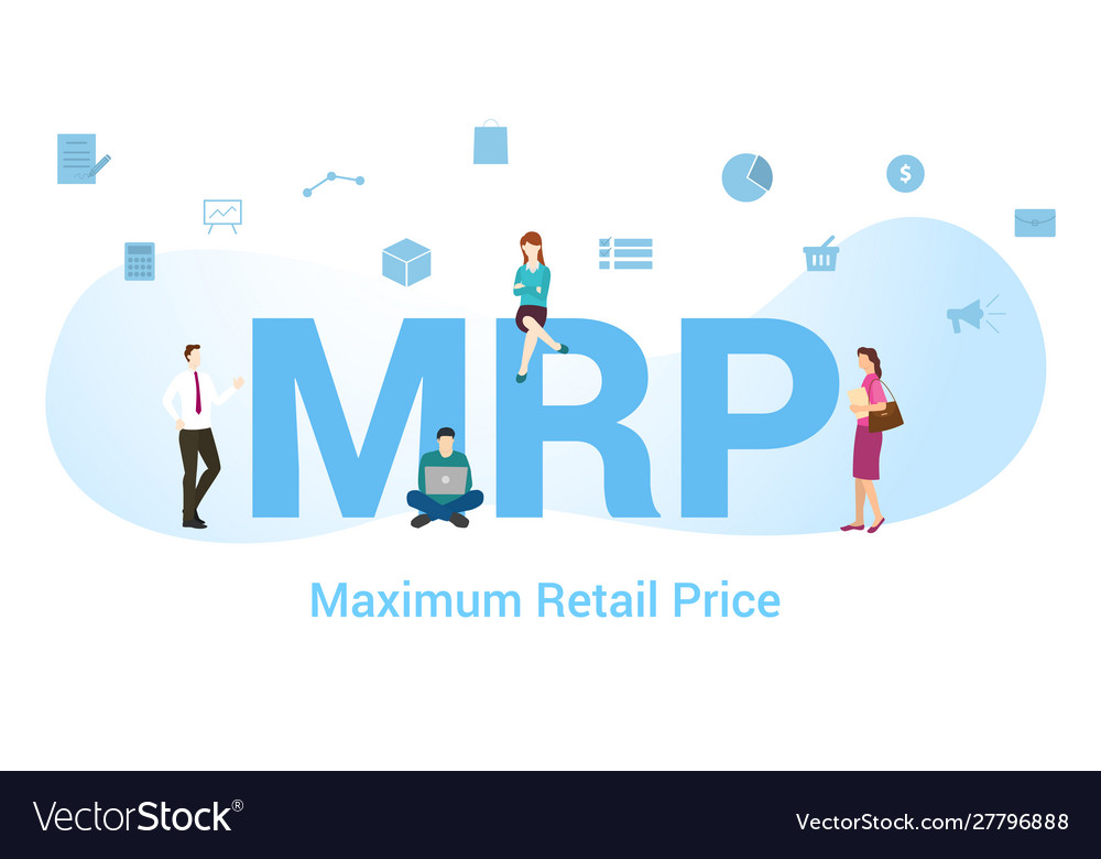 Mrp Maximum Retail Price Concept With Big Word Or Vector Image