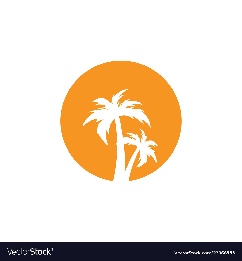 Palm tree graphic design template isolated Vector Image