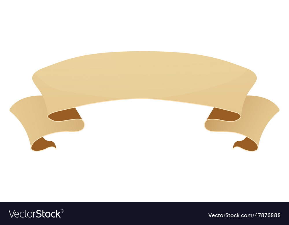Parchment paper scroll ribbon old vintage banner Vector Image