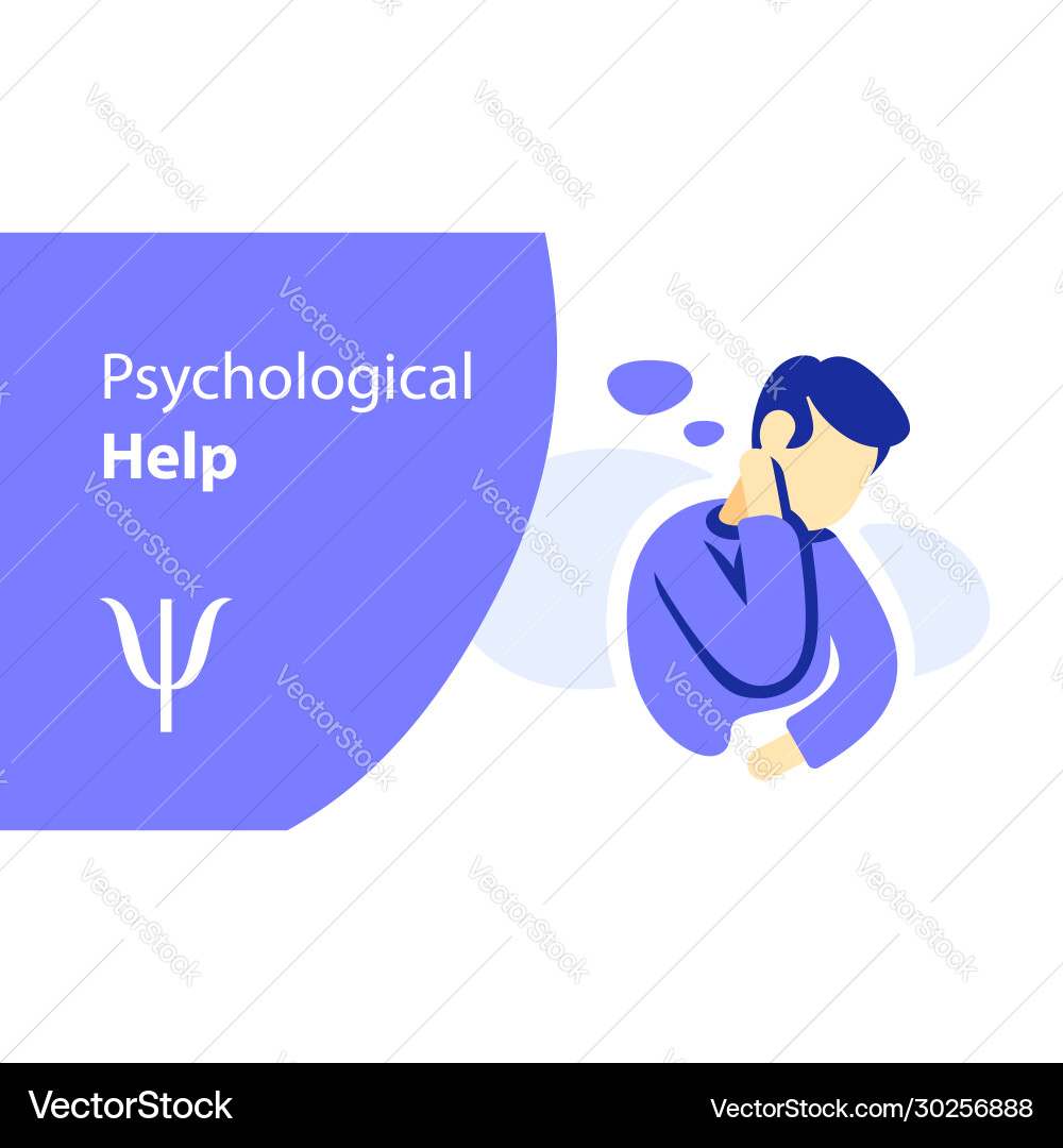 Psychological help psychotherapy counseling Vector Image