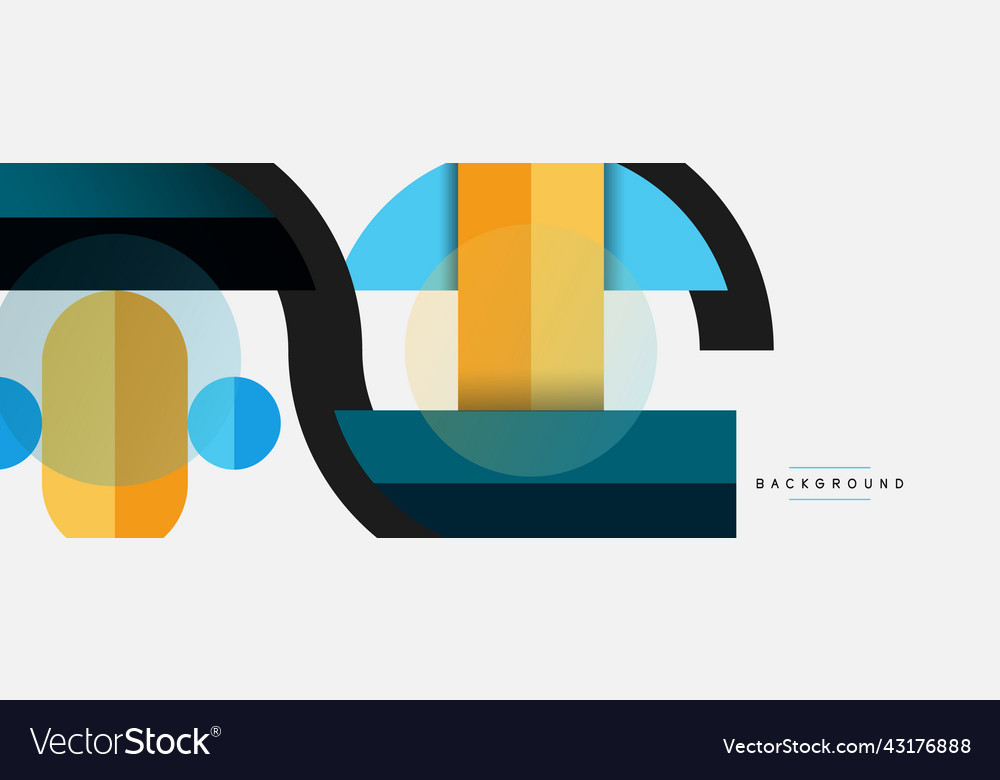 Round geometric shapes lines and circles Vector Image