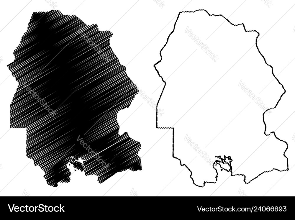 Khuzestan province map Royalty Free Vector Image