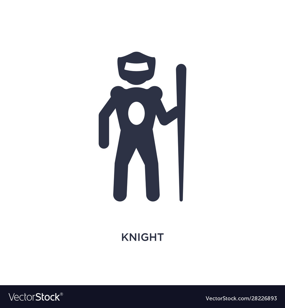 Knight icon on white background simple element Vector Image