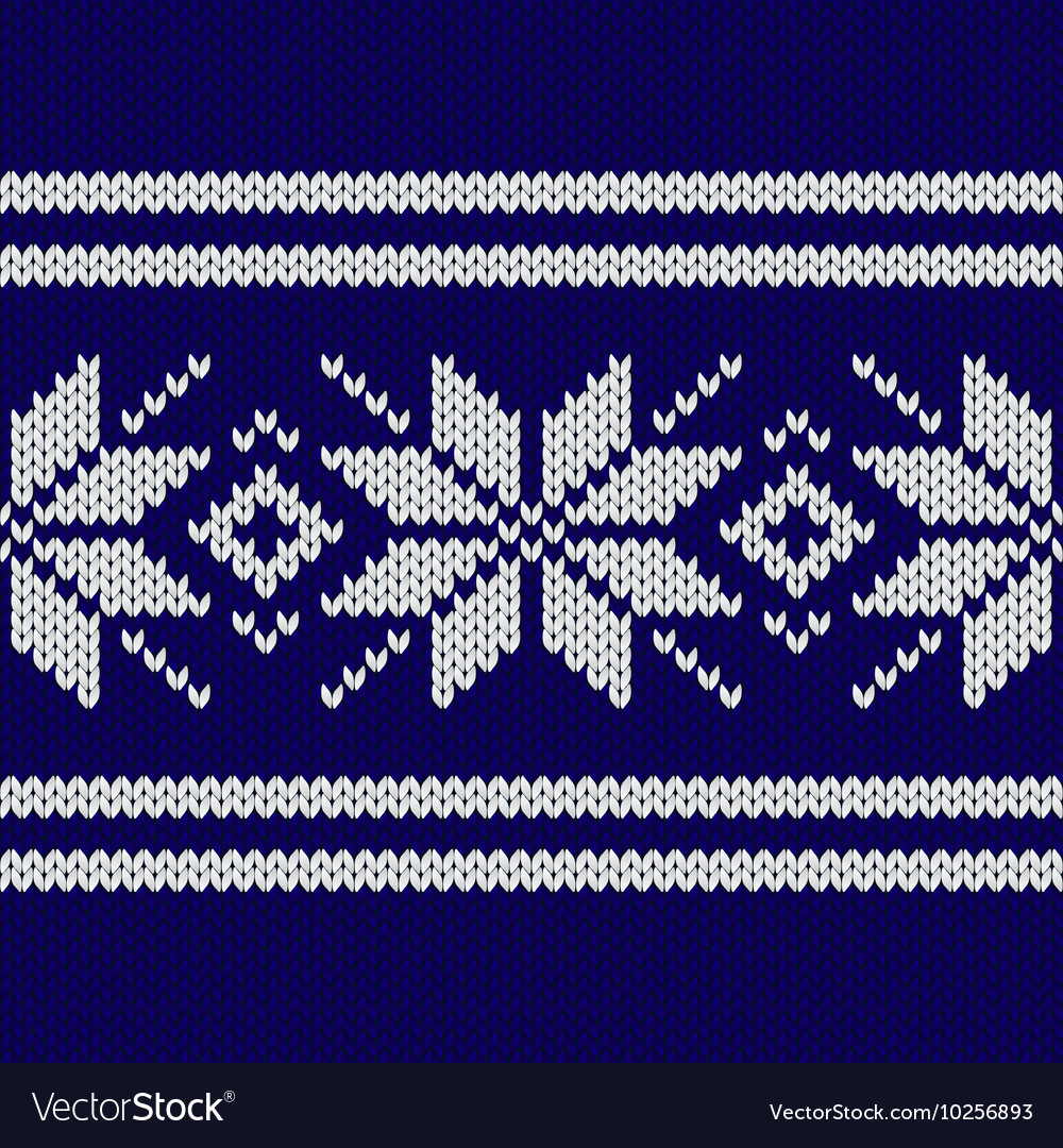 Knitted seamless pattern Royalty Free Vector Image