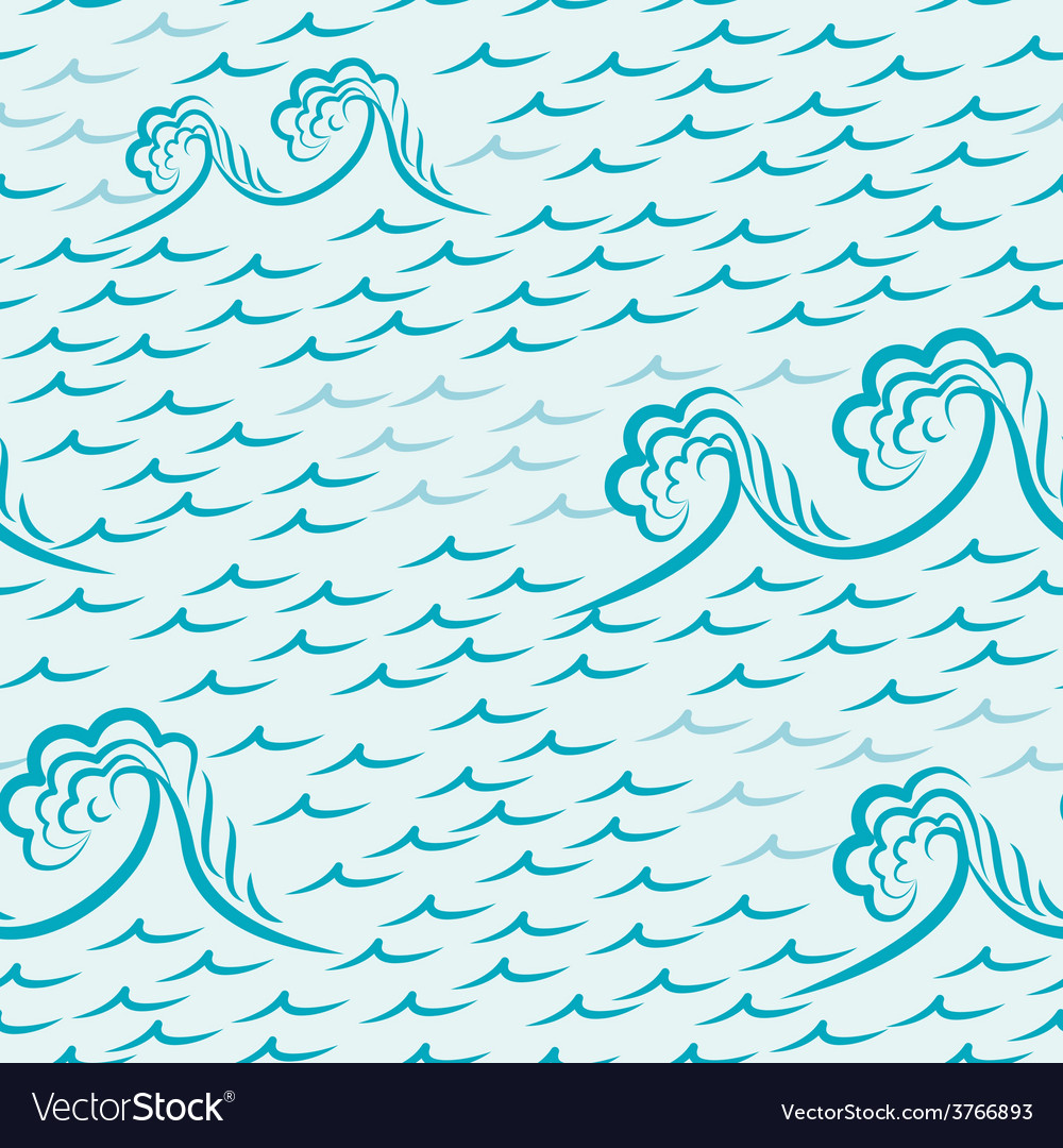 Sea waves Royalty Free Vector Image - VectorStock